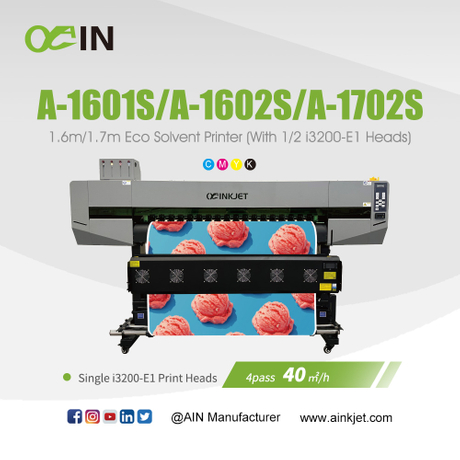 A-1601S/A-1602S/A-1702S 1.6m/1.7m Eco Solvent Printer (With 1/2 i3200 ...