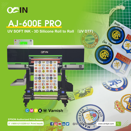AJ-600E PRO 3D silicone UV DTF Roll to Roll Silicone Heat Transfer Printer from China ...