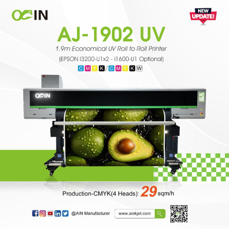 AJ-1902UV 1.9m Economical UV Roll to Roll Printer - Buy uv printer, inkjet printer, roll to roll ...